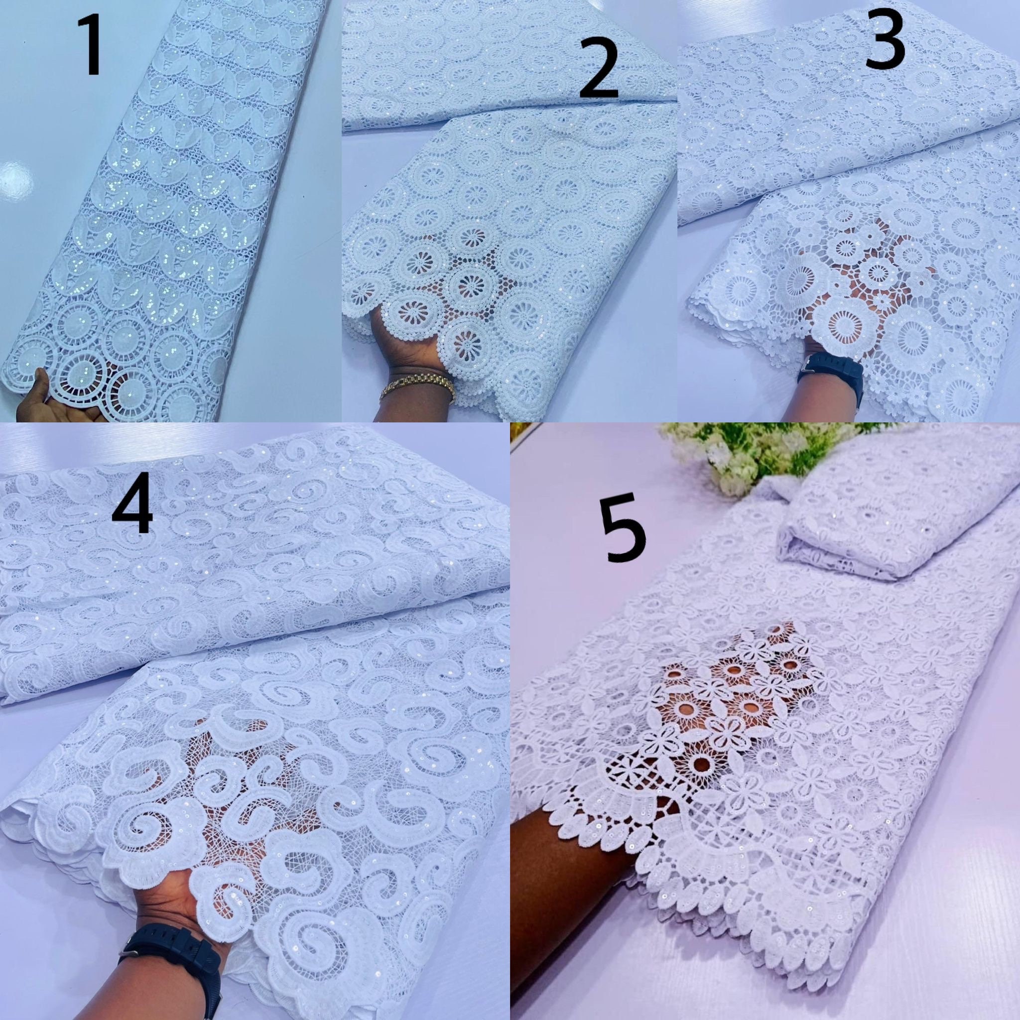 White Lace Iro and Buba , African Lace Wrapper and Blouse, Women ...