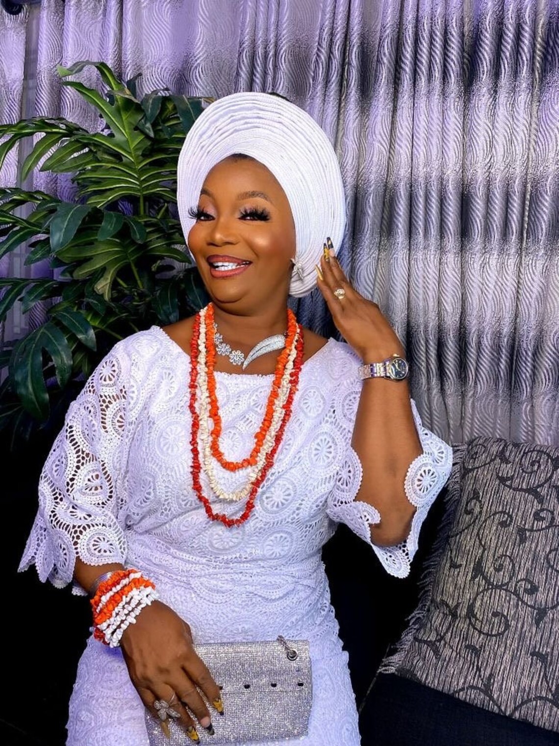 Iro and Buba Lace , White Lace Wrapper and Blouse, African Women ...