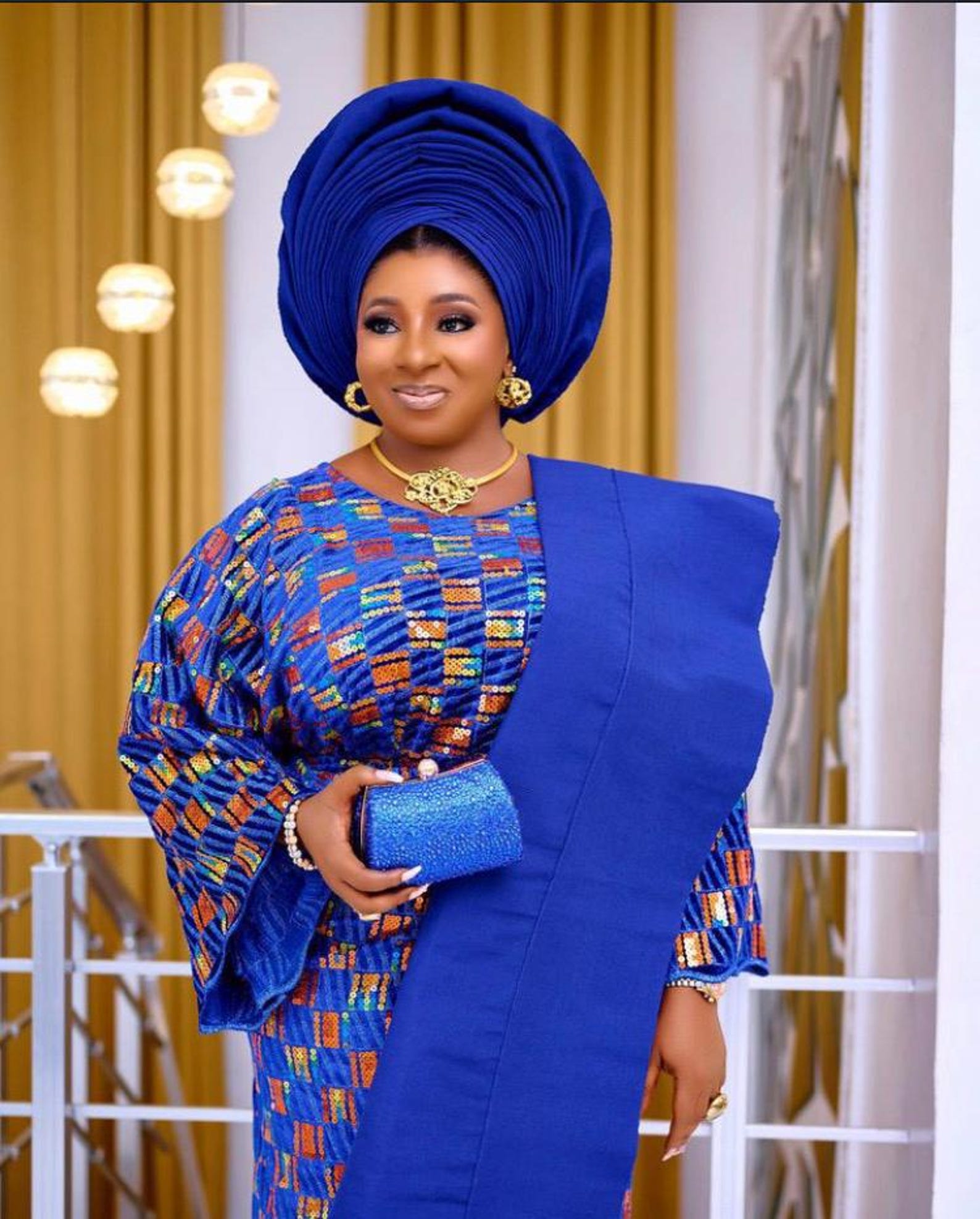 Royal Blue Iro and Buba Outfit , African Fashion Women Outfit, African ...