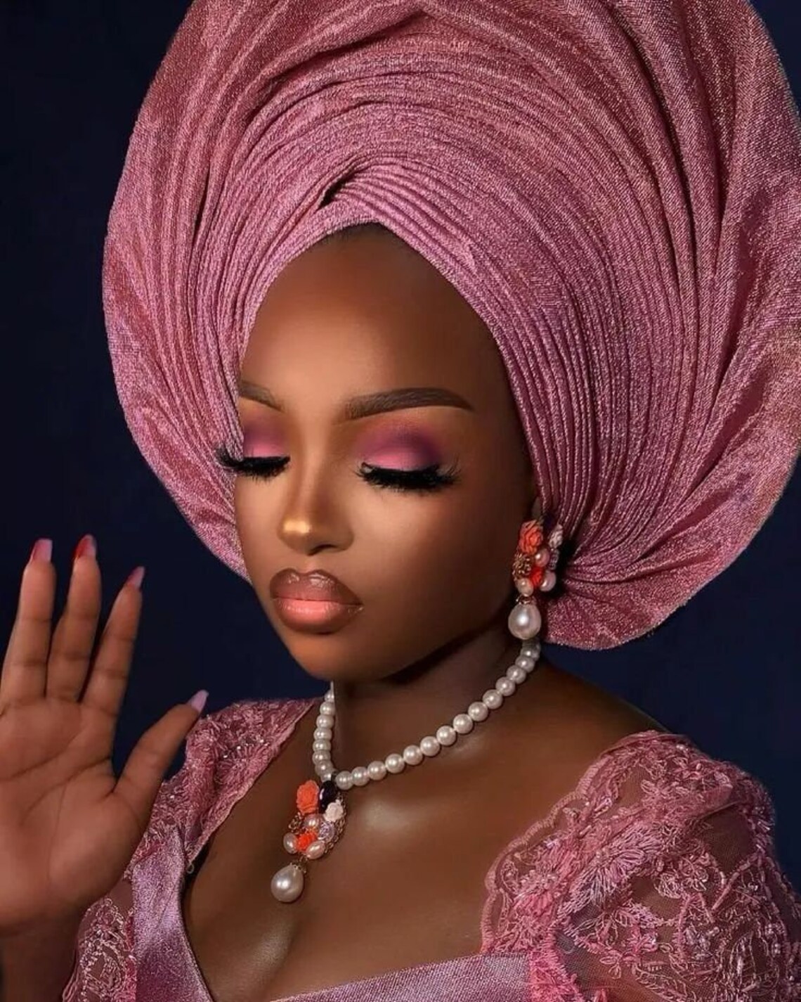 Auto Gele , Aso Oke , Ready to Wear Headgear , Pre Tied Auto Gele , Aso ...
