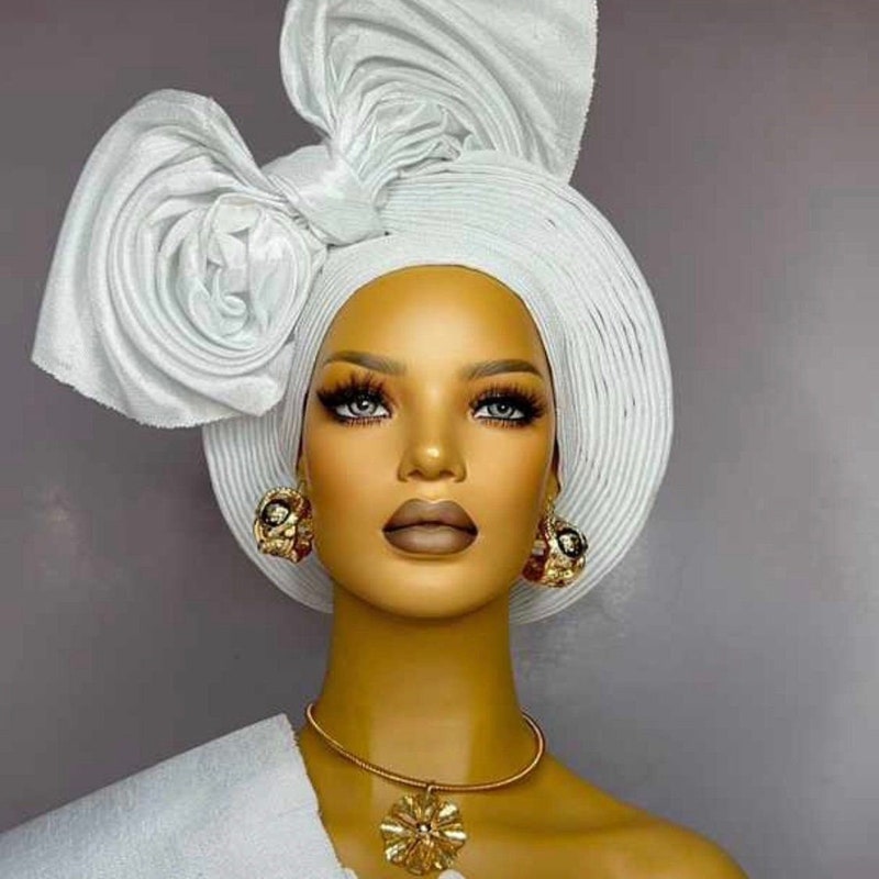 White Gele - Etsy