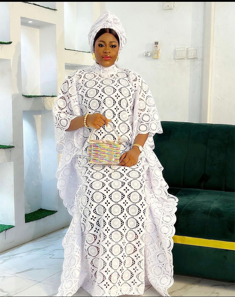 Boubou Gown , African Lace Dresses, African Party Lace Dress , Women ...