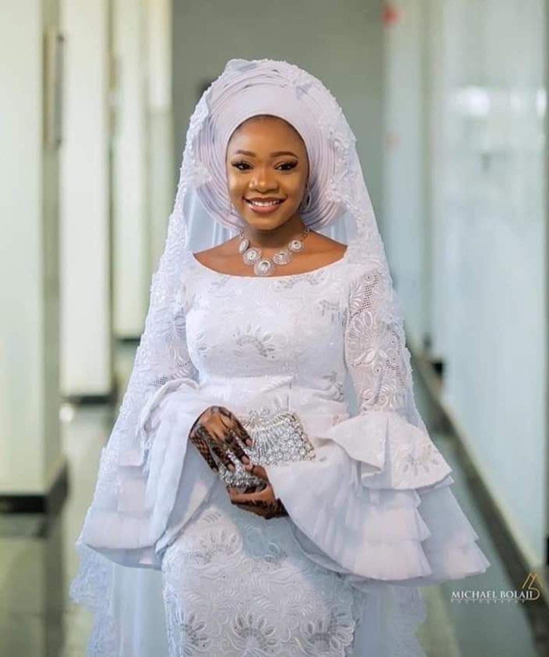 African Women Engagement Outfit, Women Fashion Lace Dress, African ...