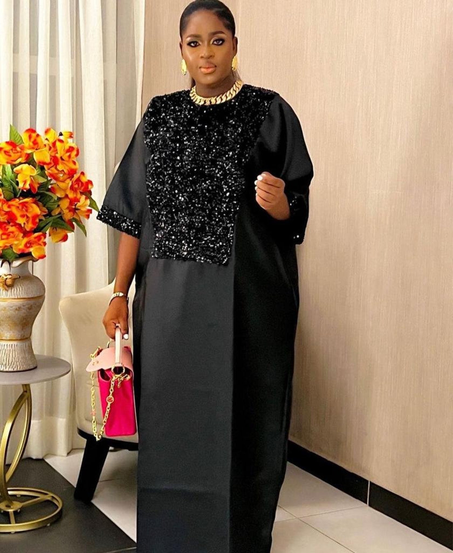 Black Boubou Dress , Boubou Dresses, Black Dress , African Party Dress ...