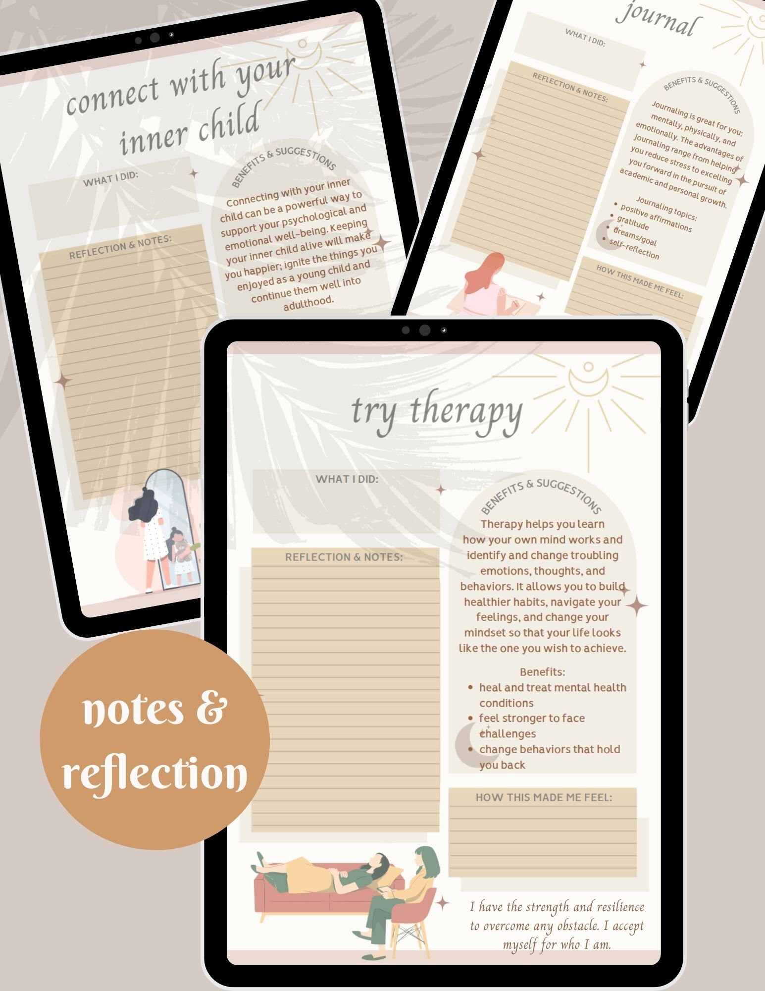 Daily Digital Journal 30 Day Self-care & Self-love Journal With ...