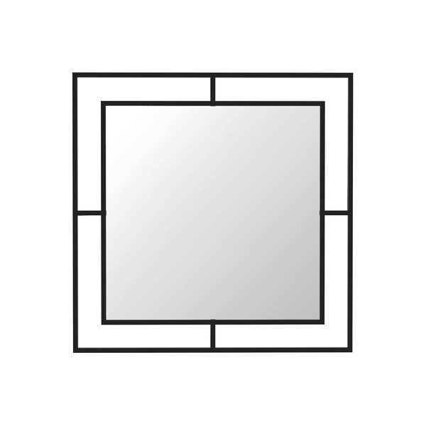 Black Metal Square Mirror - Etsy