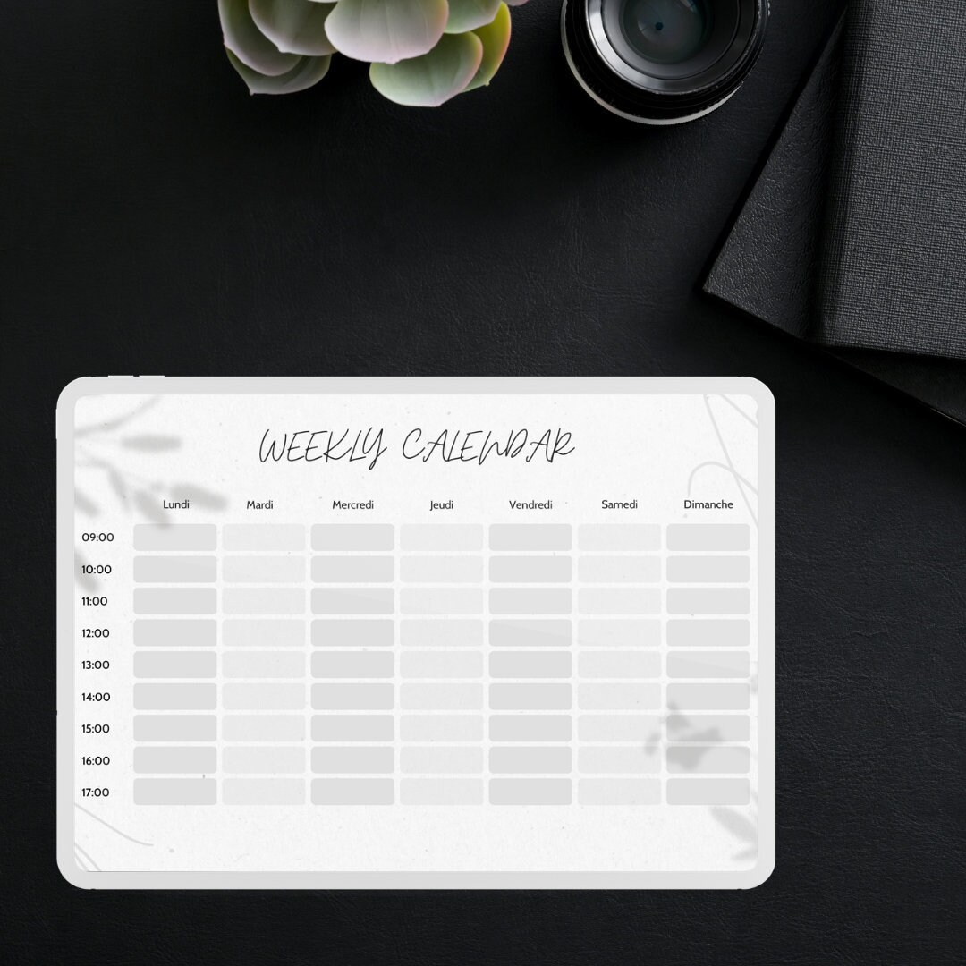 Minimalist French Timetable - Etsy