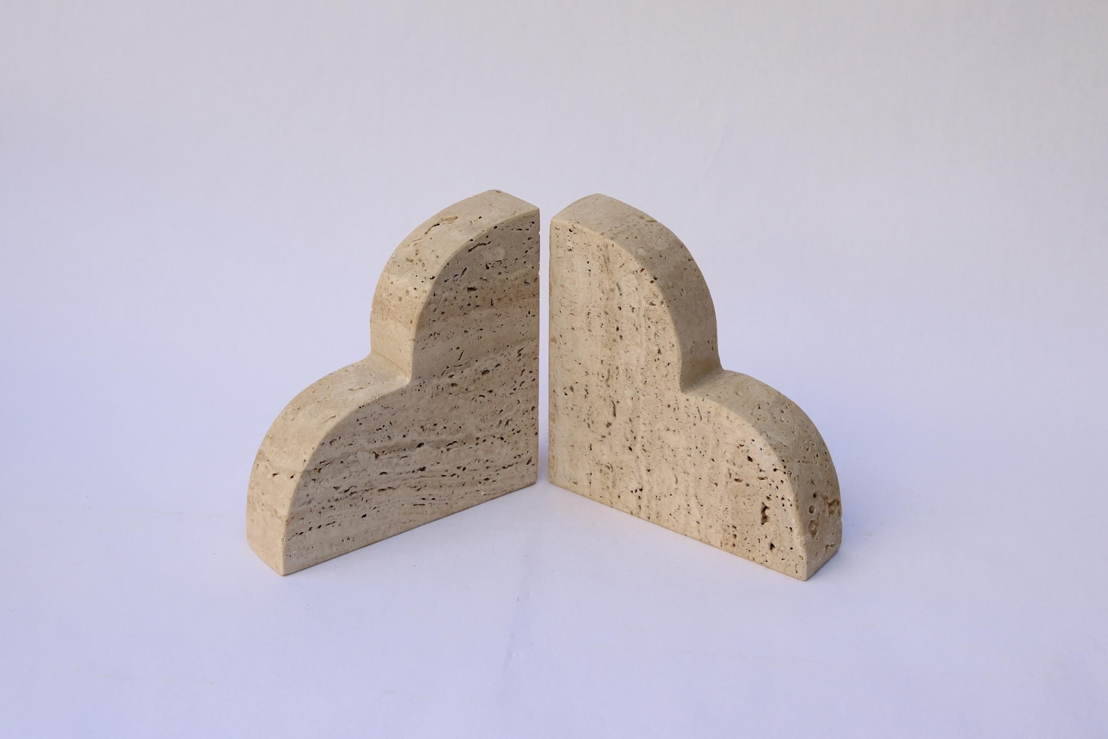 Travertine Bookends, Marble Book Holders Set of 2, Marble Book Stands ...