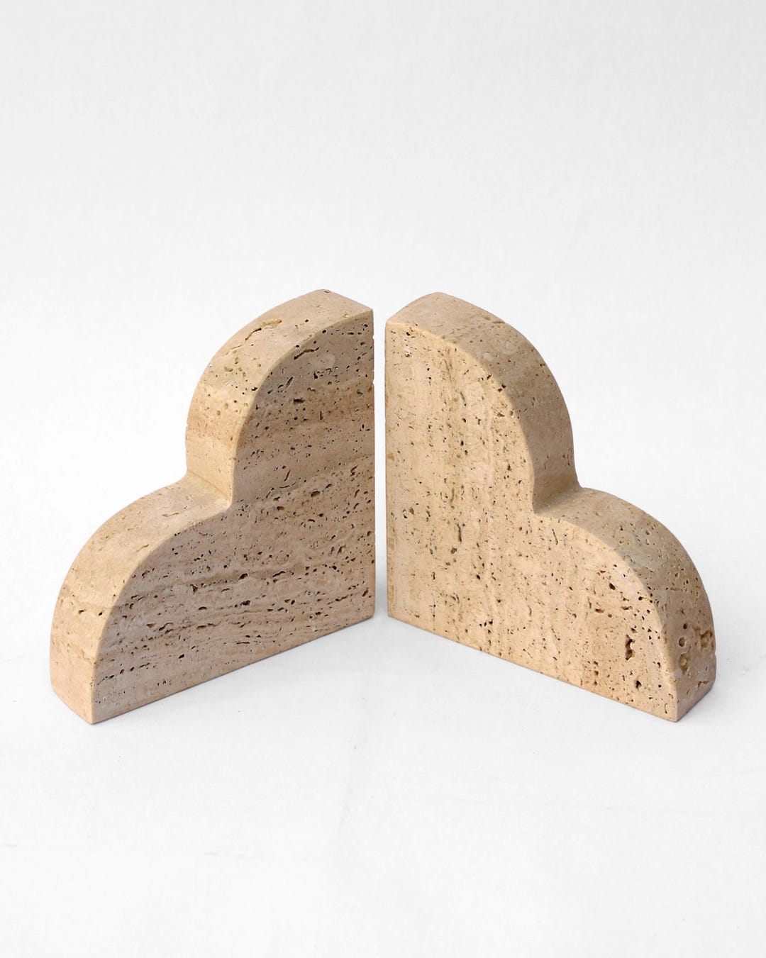 Travertine Bookends, Marble Book Holders Set of 2, Marble Book Stands ...