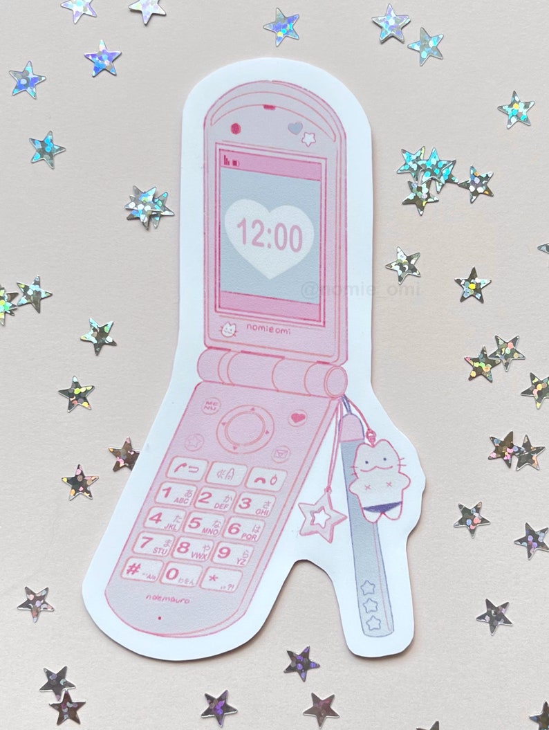 Flip Phone Vinyl Sticker - Etsy