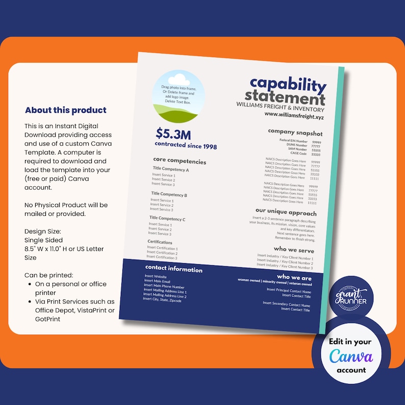 Consulting Intake Form | Logistics Capability Statement Template ...