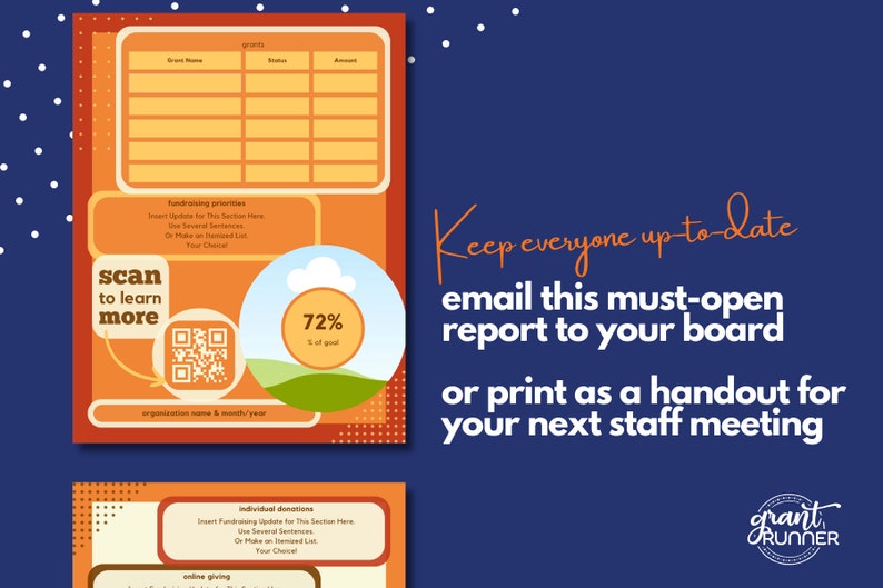 Nonprofit Fundraising Report Printable Customizable Canva - Etsy