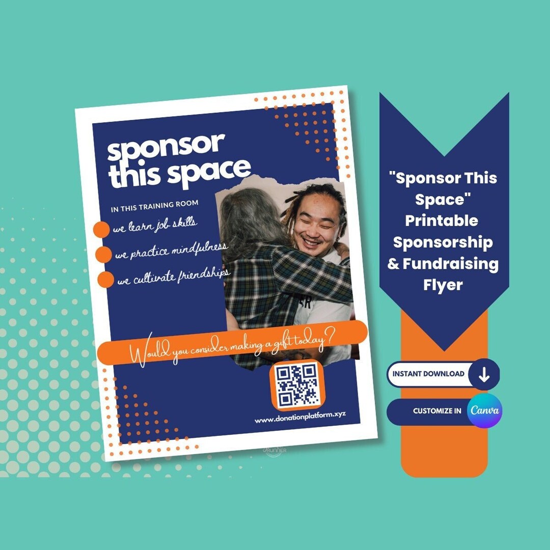 Template Canva Poster | Nonprofit Sponsorship Ask | Customize Flyer ...