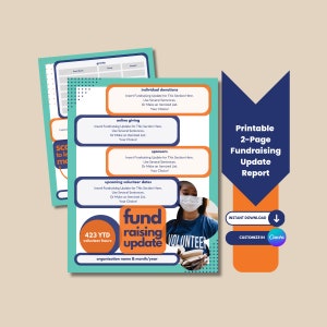 Nonprofit Fundraising Report Printable | Customizable Canva | Donations ...