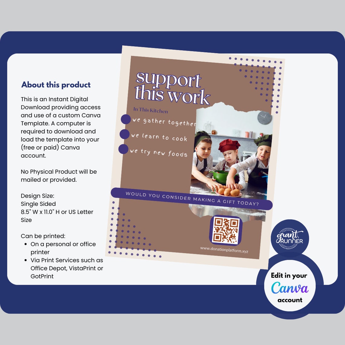 Template Canva Poster | Nonprofit Sponsorship Ask | Customize Flyer ...