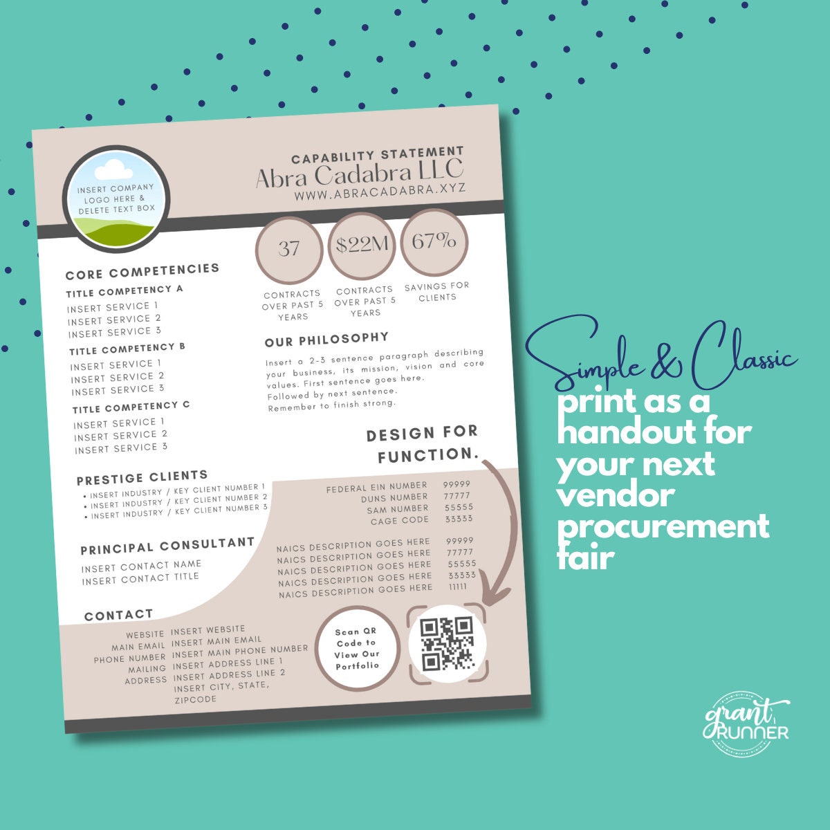 Consulting Intake Form | Classic Capability Statement Template ...