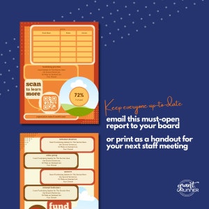 Nonprofit Fundraising Report Printable | Customizable Canva | Donations ...