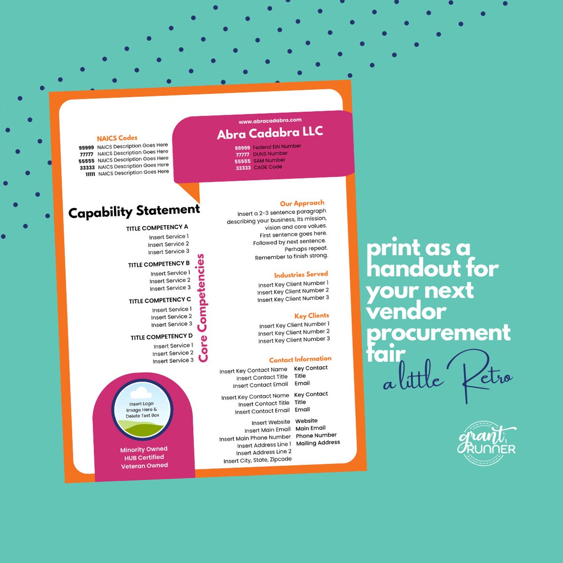 Consulting Intake Form Modern Capability Statement Template Customize ...