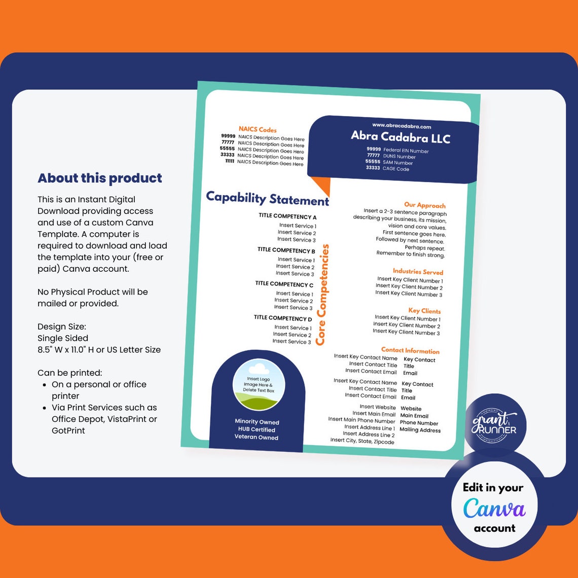 Consulting Intake Form Modern Capability Statement Template Customize ...