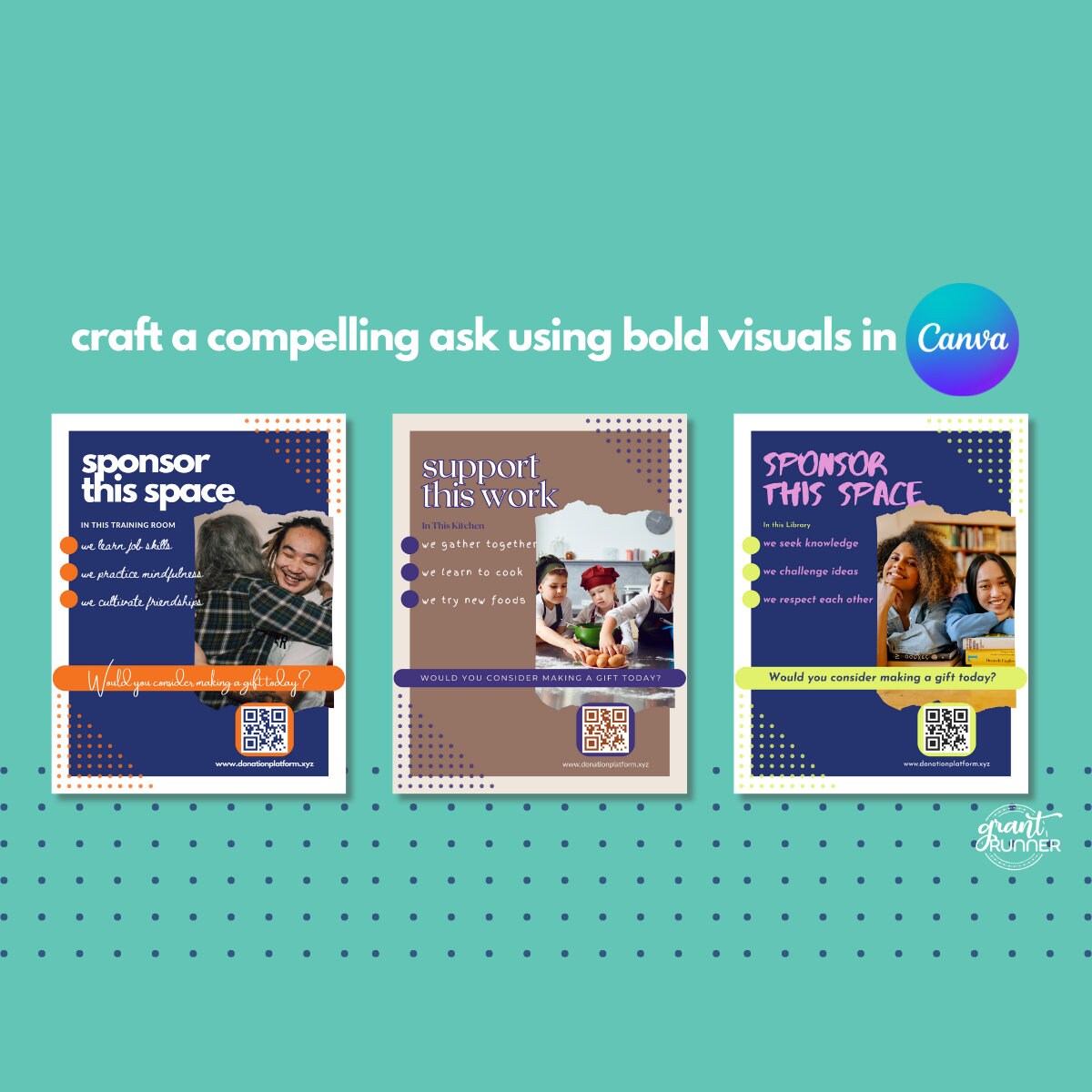 Template Canva Poster | Nonprofit Sponsorship Ask | Customize Flyer ...