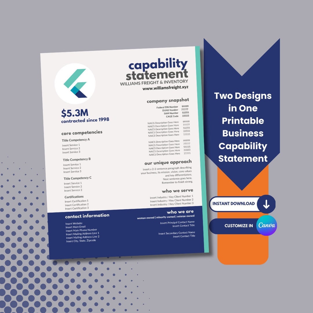 Consulting Intake Form | Logistics Capability Statement Template ...