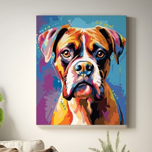 Boxer Dog Gifts Pop Art Prints, Boxer Dog Canvas, Digital File, Boxer ...