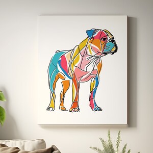 Bulldog Gifts Line Drawing Prints, Bulldog Canvas, Digital File ...