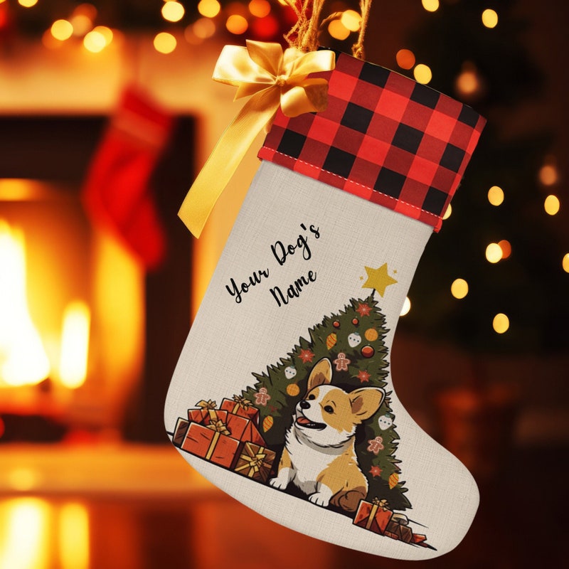 Corgi Christmas Stocking - Etsy