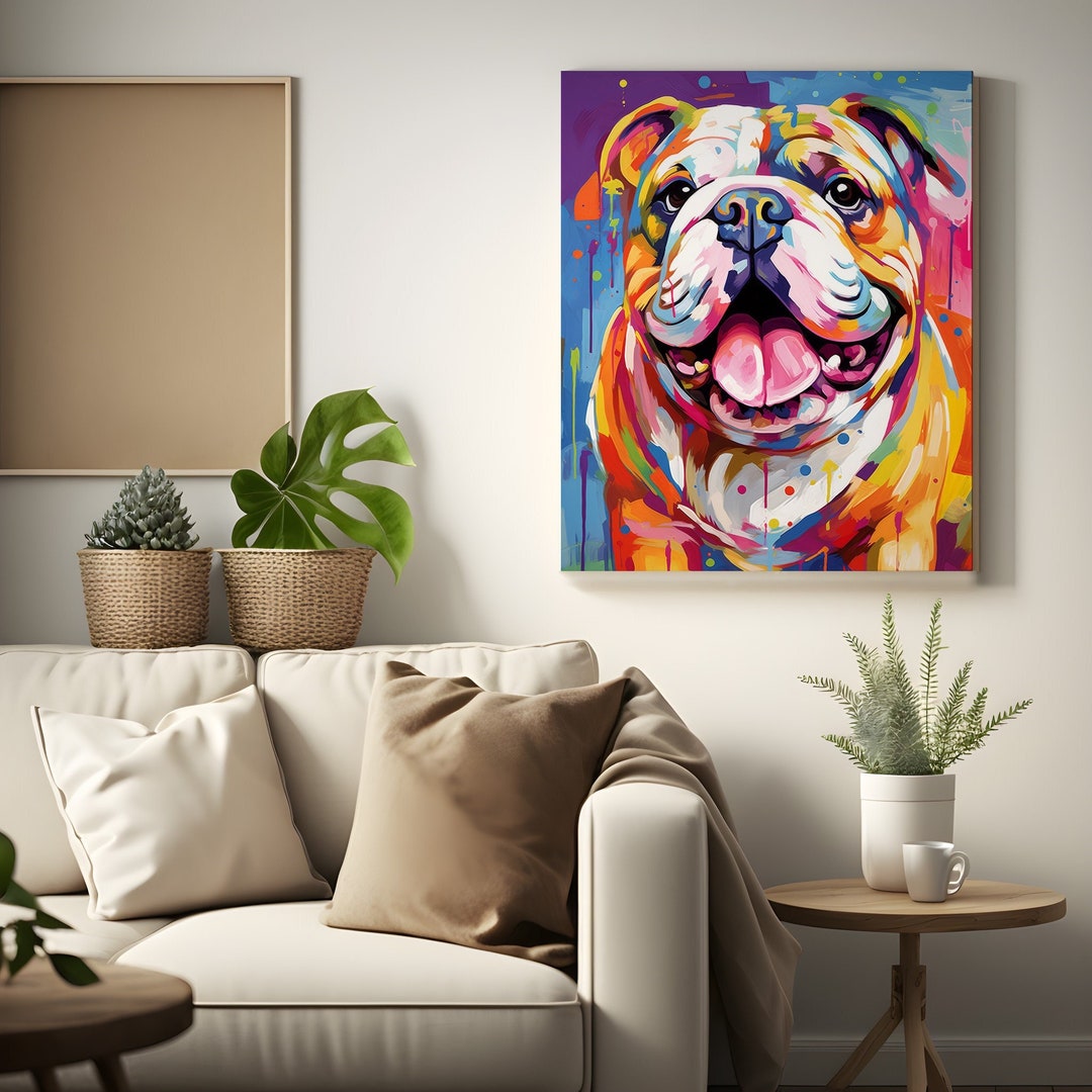 Bulldog Gifts Pop Art Prints, Bulldog Canvas, Bulldog Digital File ...