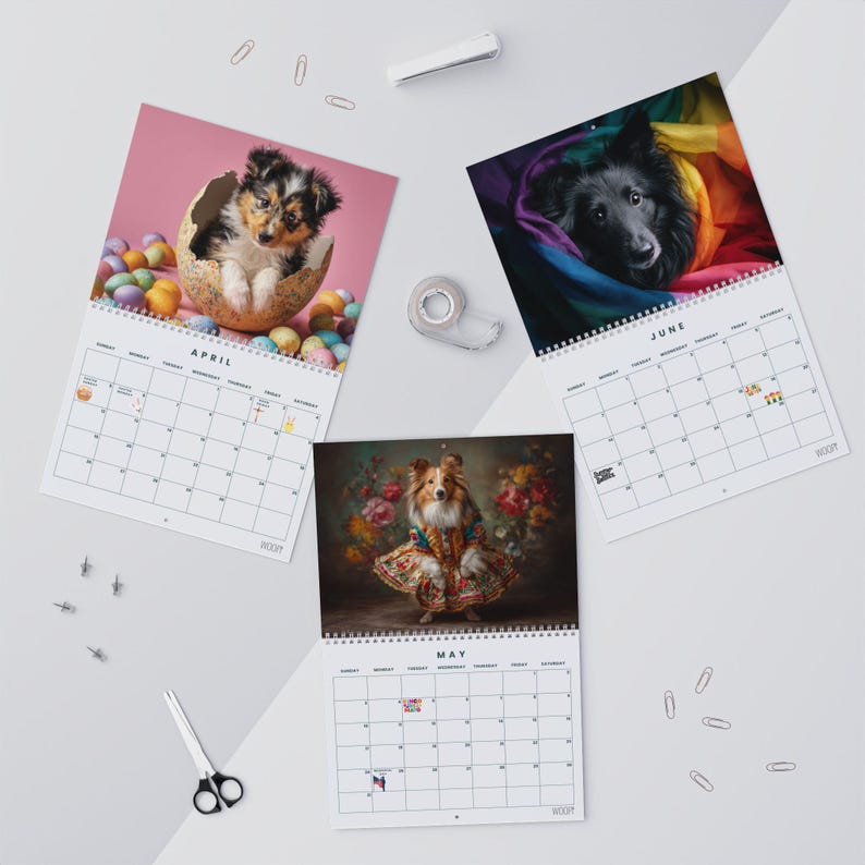 Shetland Sheepdog Calendar 2026 : Desktop and Wall Calendar Options ...