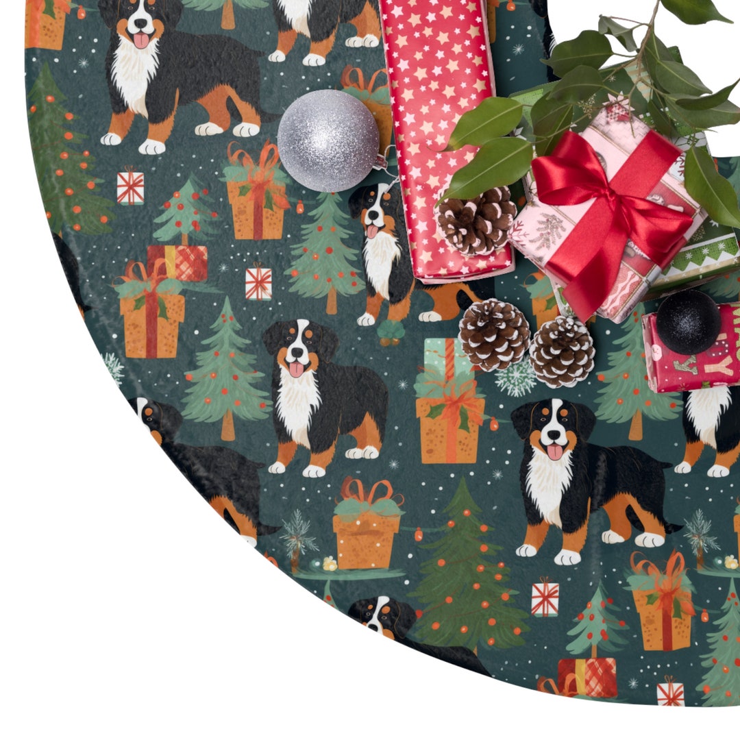 Bernese Mountain Dog Christmas Tree Skirt, Berner Christmas Gifts ...
