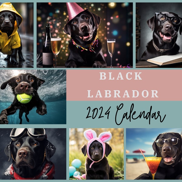 Labrador Calendar 2024 - Etsy