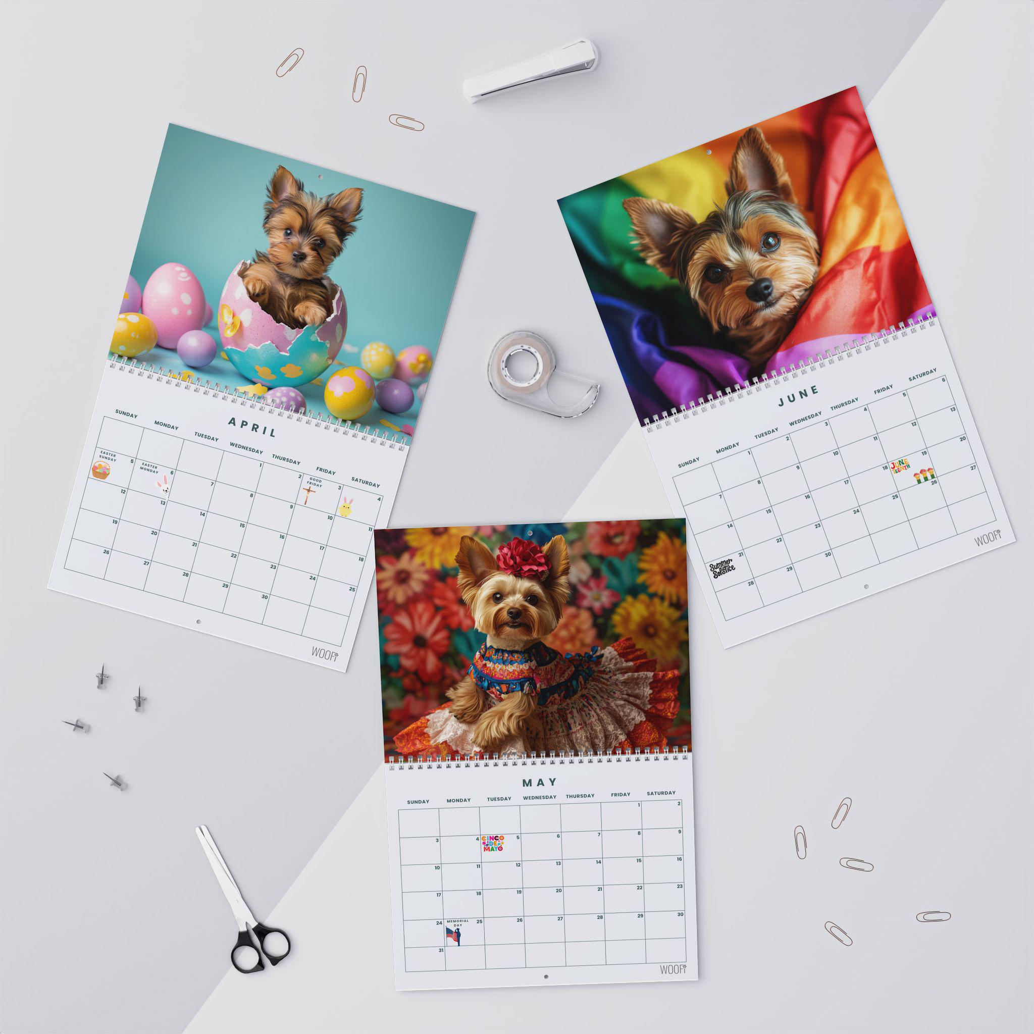 Yorkie Dog Calendar 2026 : Desktop and Wall Calendar Options, Supports ...