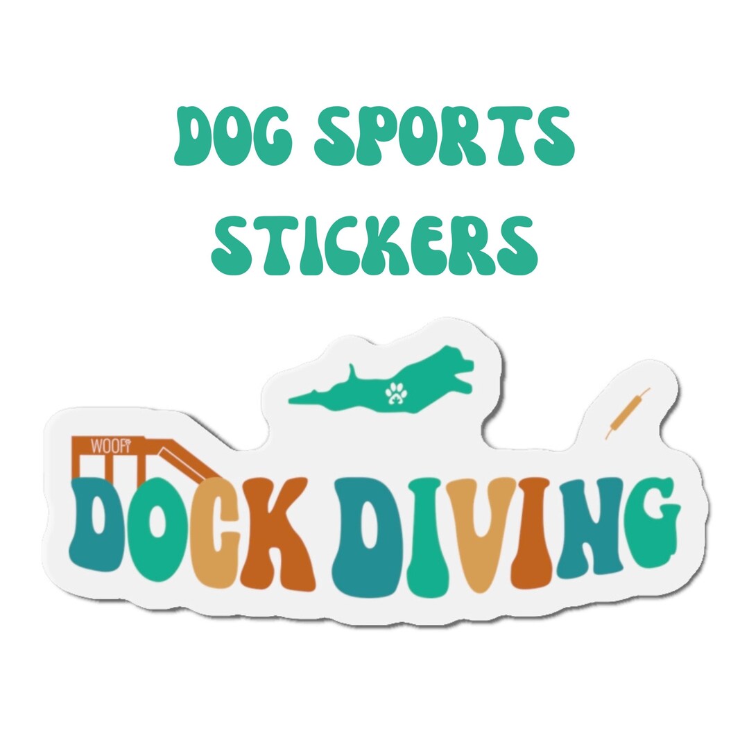 Dock Diving Stickers, Dock Diving Gifts Kiss-cut Stickers, Dock Diving ...