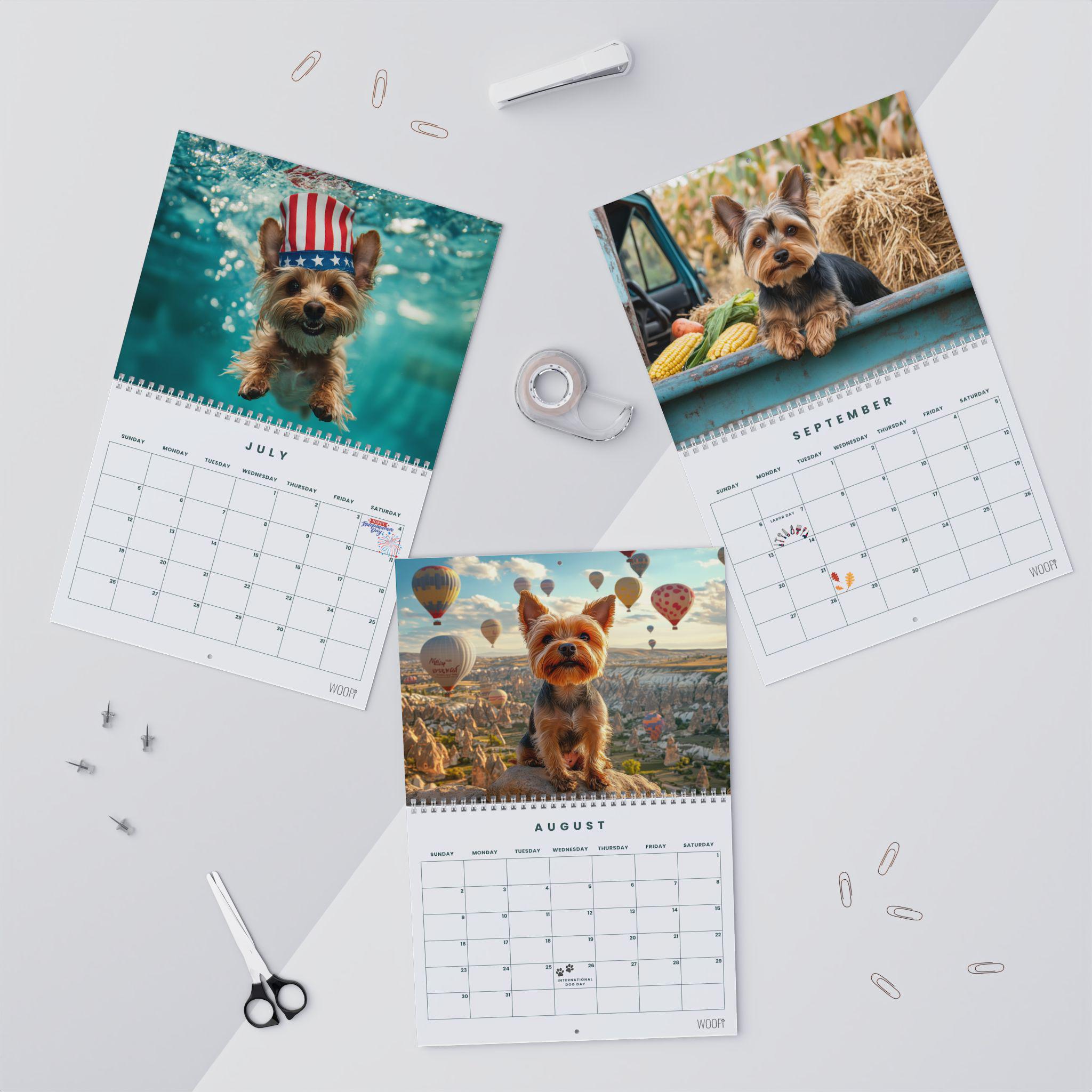 Yorkie Dog Calendar 2026 : Desktop and Wall Calendar Options, Supports ...