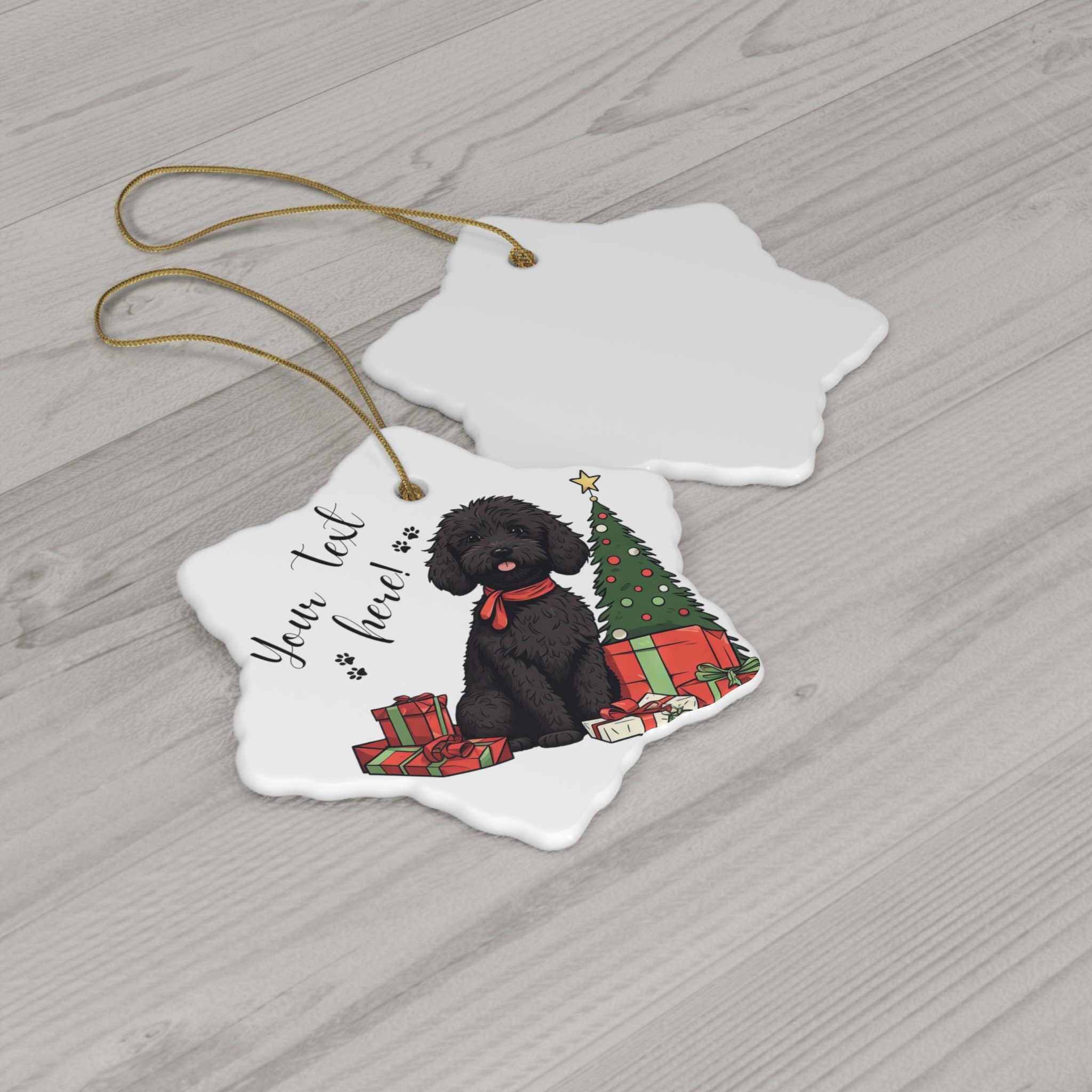 Labradoodle Gift, Labradoodle Christmas Tree Ceramic Ornament ...