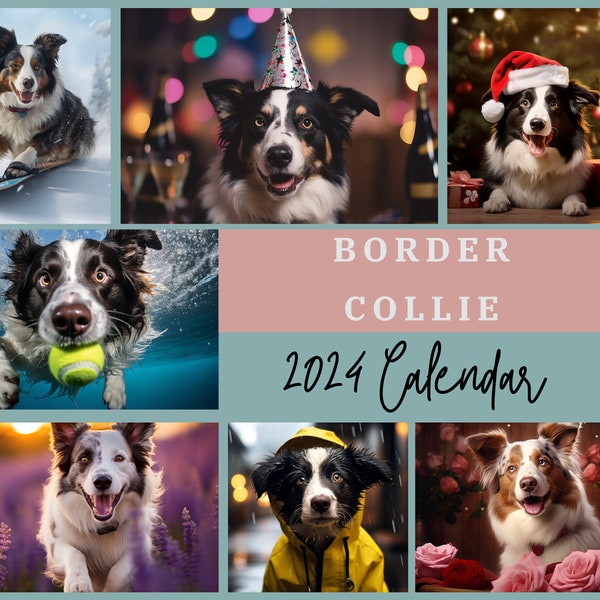Border Collie Wall Calendar - Etsy