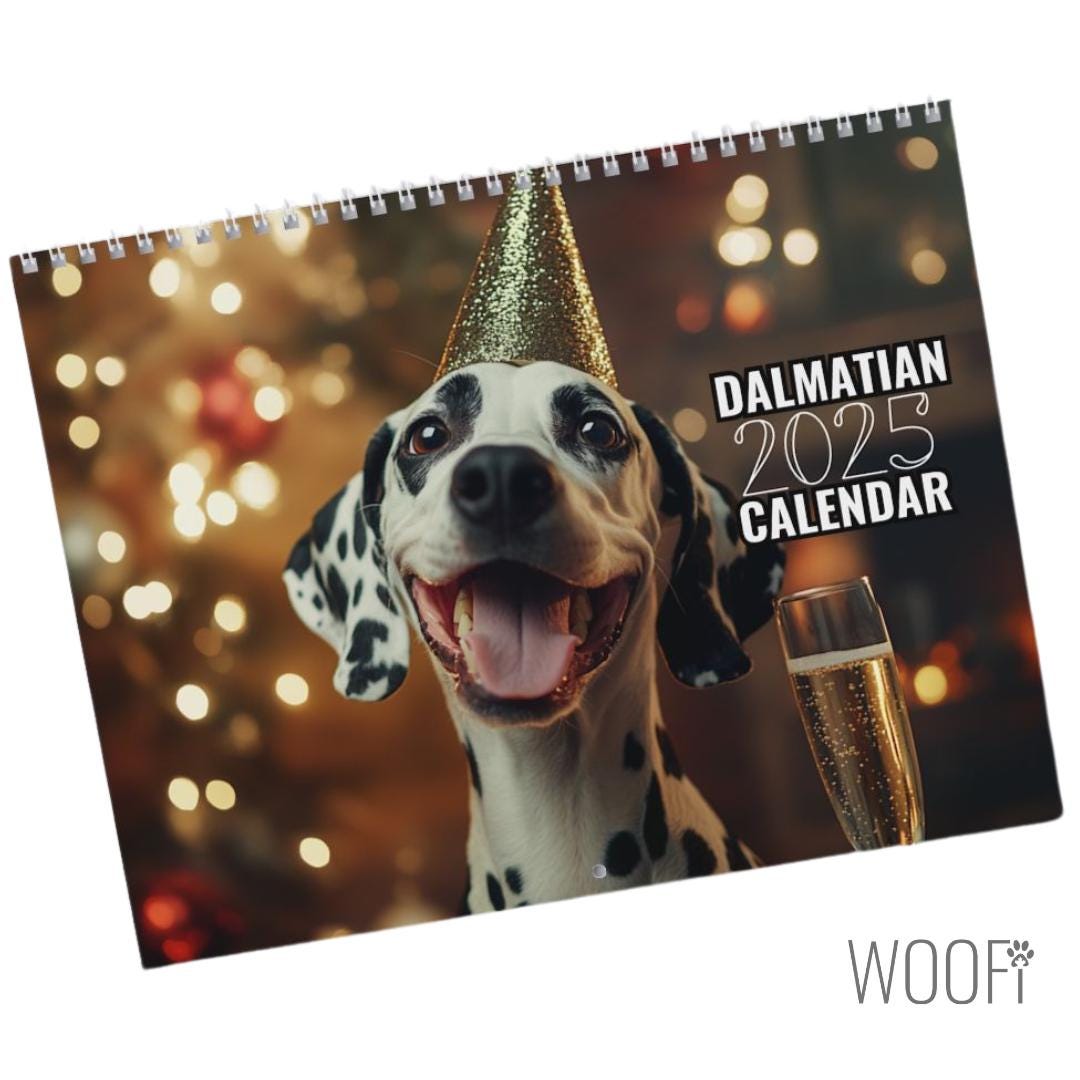Dalmatian Calendar 2025, Dalmatian Wall Calendar Gift, 12 Month Hanging ...