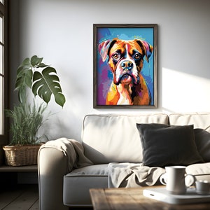 Boxer Dog Gifts Pop Art Prints, Boxer Dog Canvas, Digital File, Boxer ...