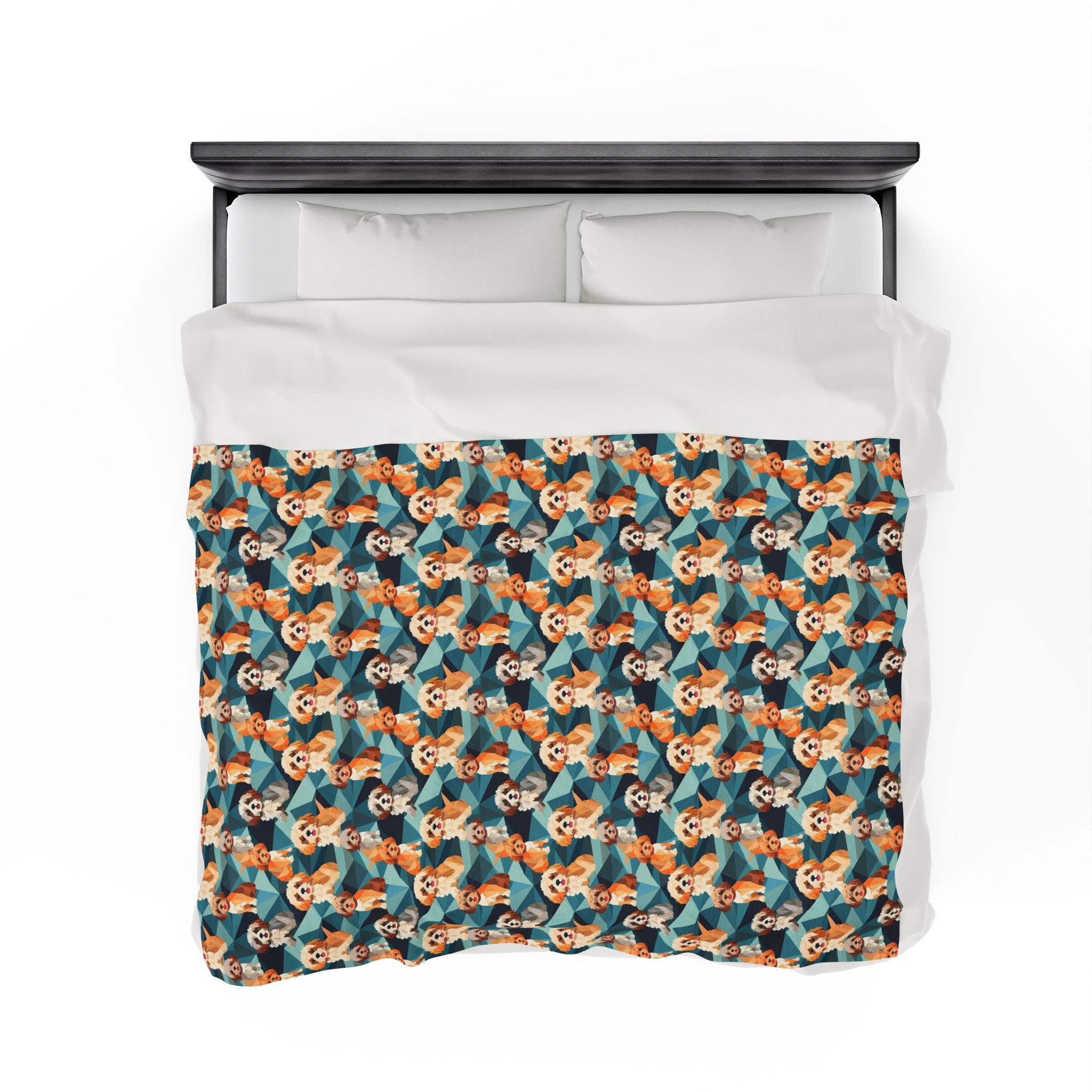 Cavapoo Gifts Cavapoo Blanket Origami Style Dog Velveteen - Etsy