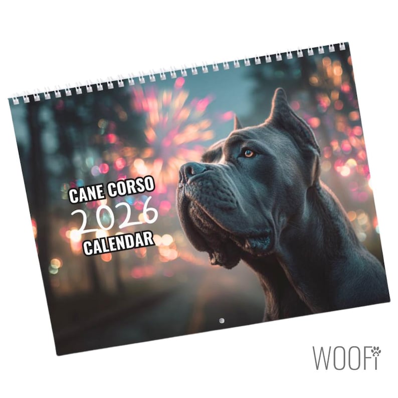 Cane Corso Dog Calendar 2026 : Desktop and Wall Calendar Options ...