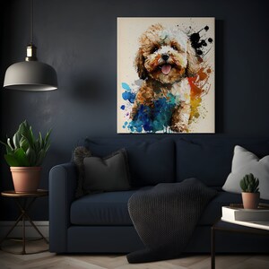 Poochon Gifts, Poochon Watercolor Prints, Canvas, Digital File, Poochon ...