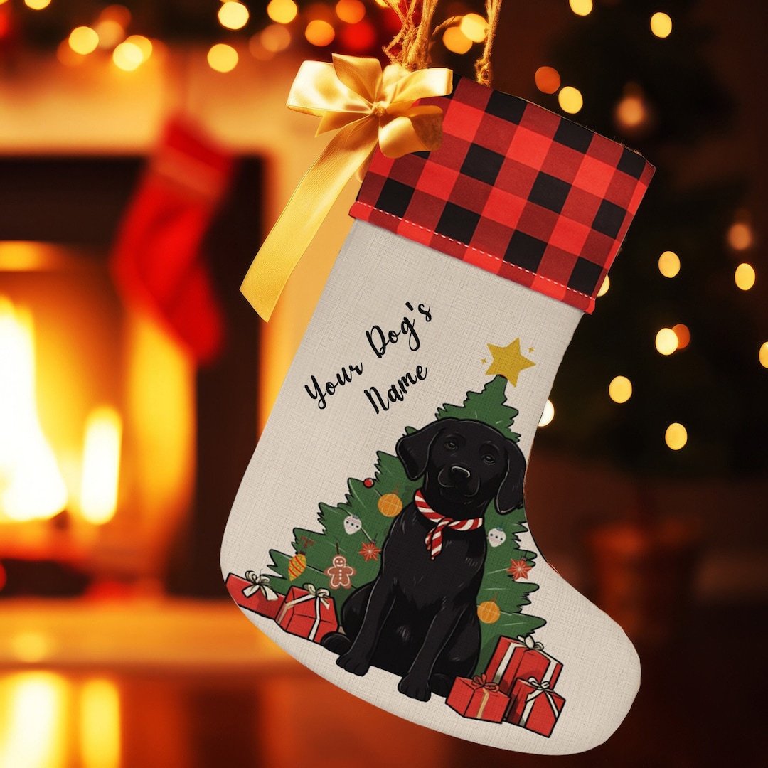 Black Labrador Gift, Labrador Christmas Stocking,personalized Labrador ...