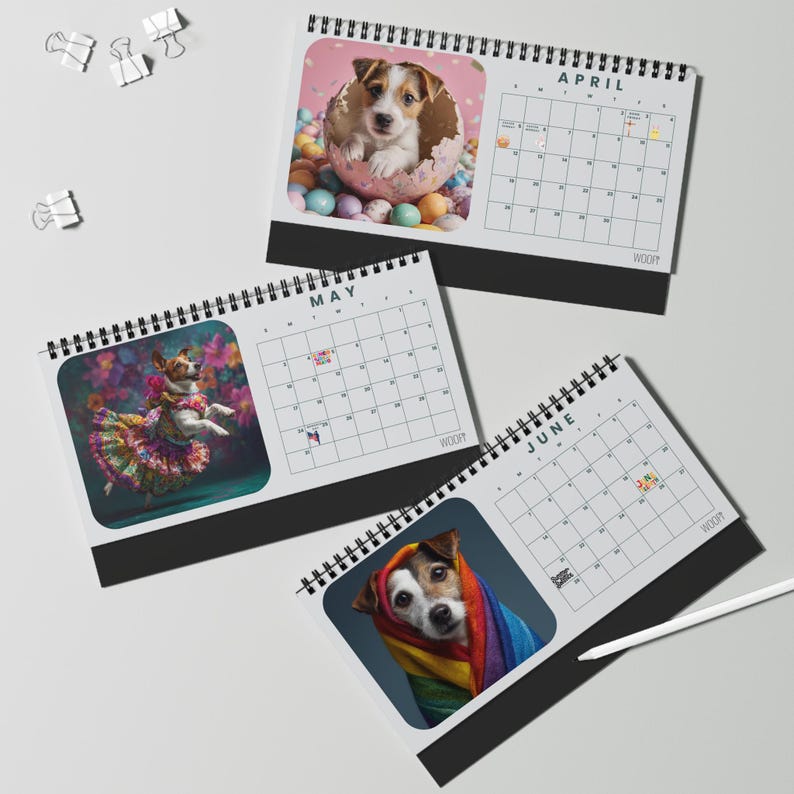 Jack Russell Terrier Dog Calendar 2026 : Desktop and Wall Calendar ...