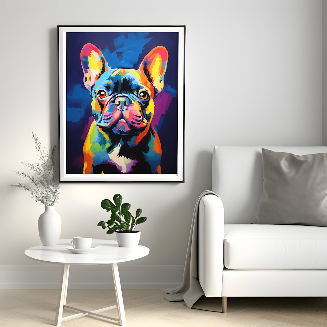 French Bulldog Gifts Pop Art Prints, Frenchie Canvas, Digital File ...
