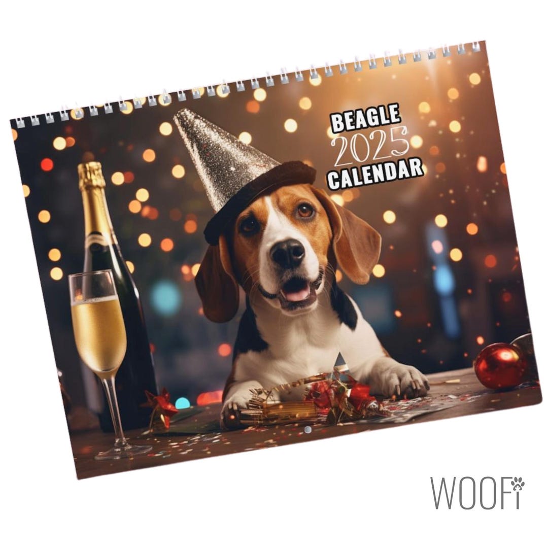 Beagle Calendar 2025, Beagle Wall Calendar Gift, 12 Month Hanging Wall ...