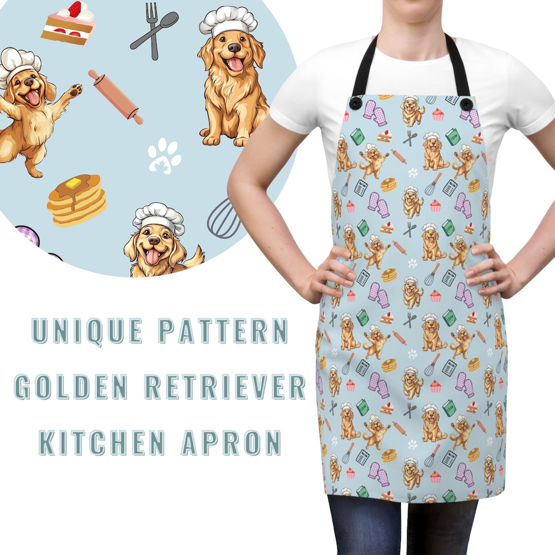 Golden Retriever Apron: Dog Lover Kitchen Accessory - Etsy