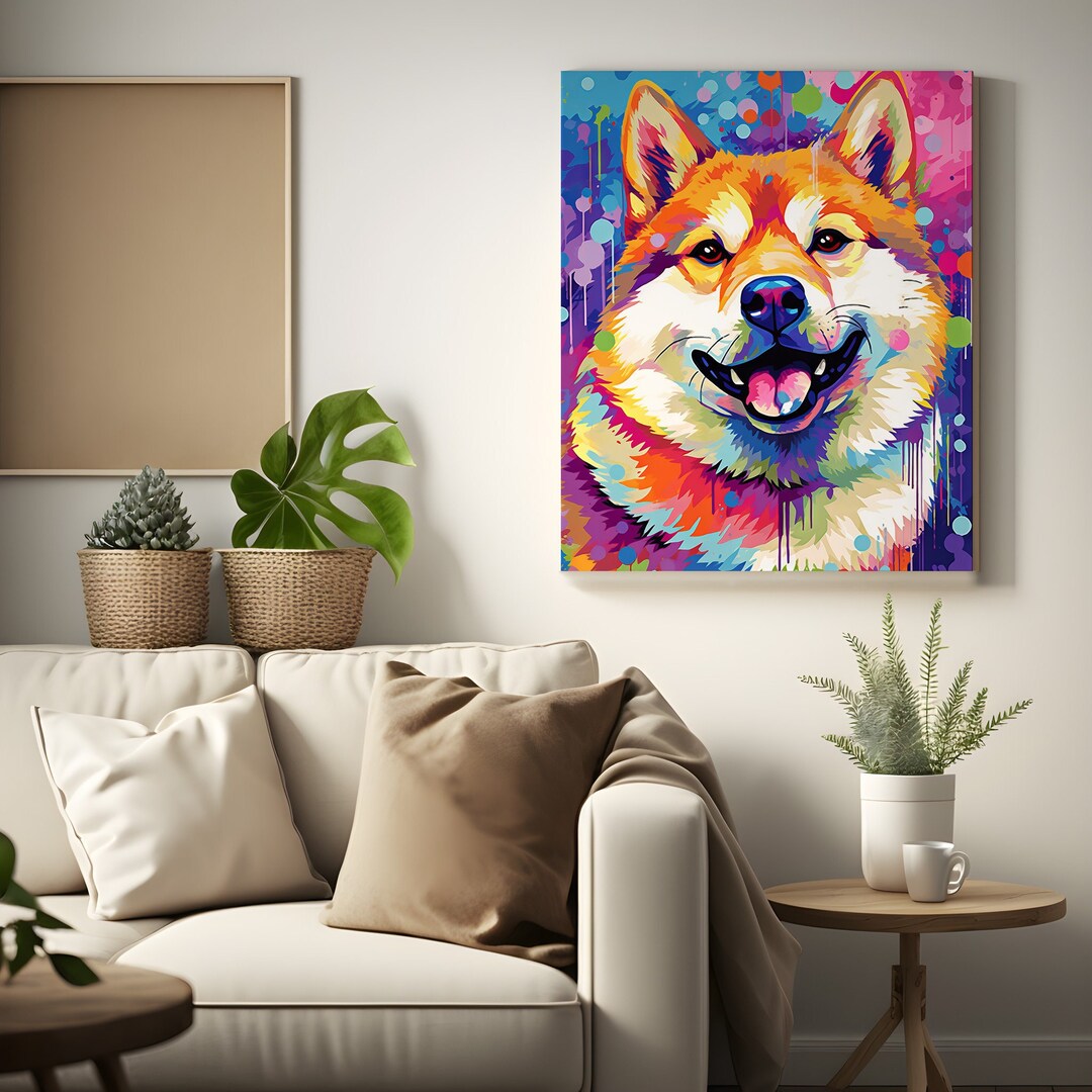 Shiba Inu Gifts Pop Art Prints, Shiba Inu Canvas, Shiba Inu Digital ...