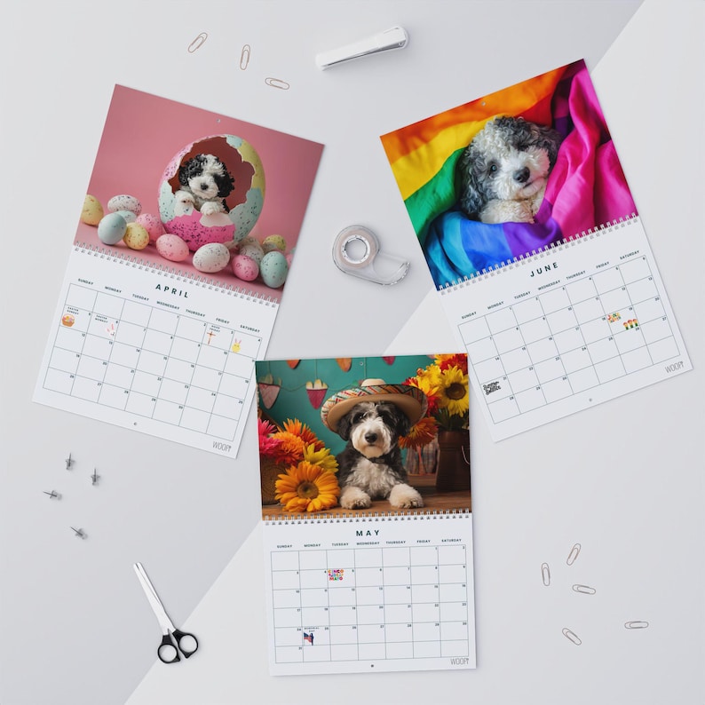 Sheepadoodle Dog Calendar 2026 : Desktop and Wall Calendar Options ...