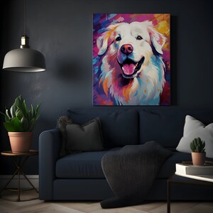 Great Pyrenees Gifts Pop Art Prints, Canvas, Digital File, Great ...